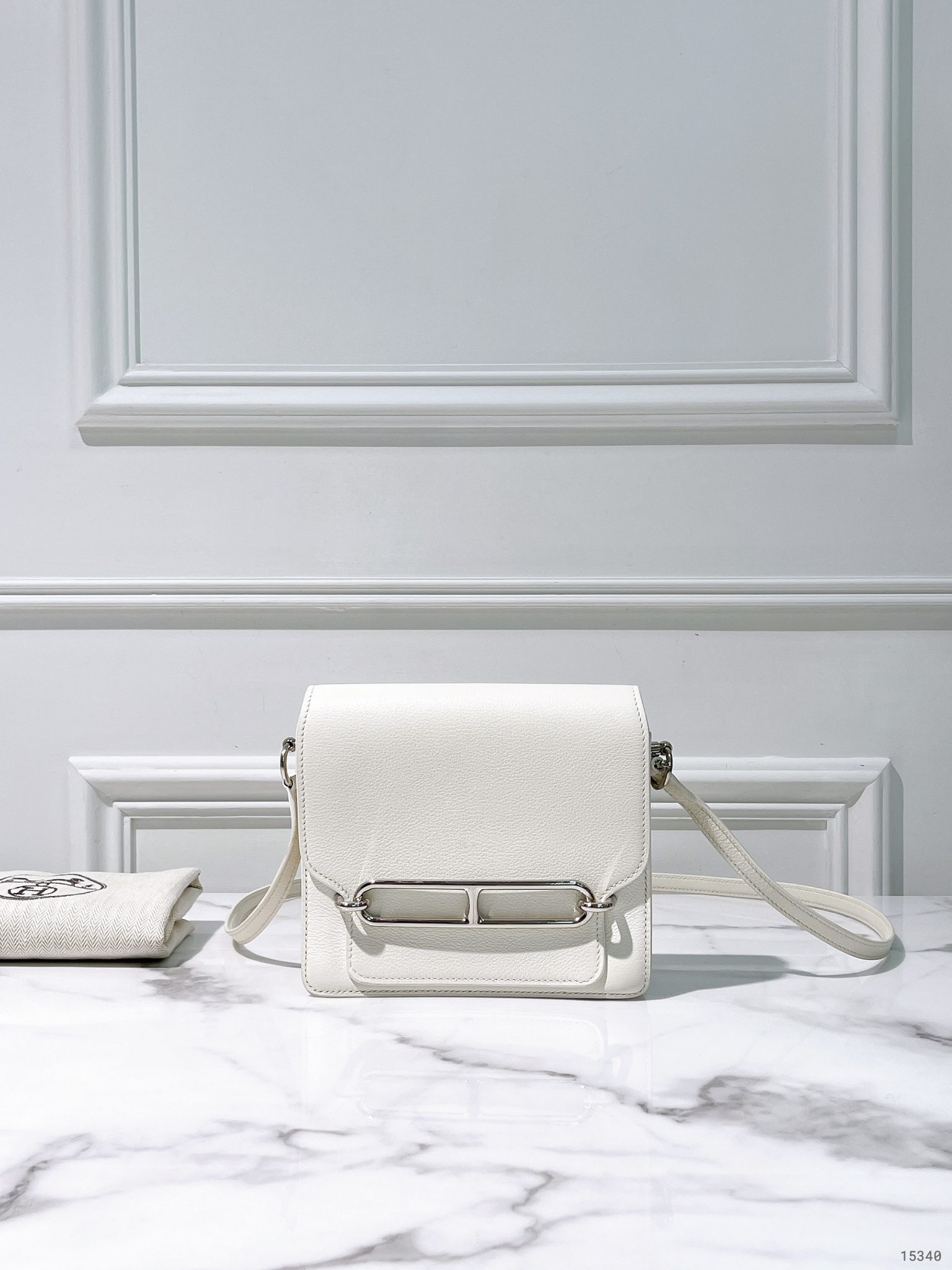 HERMES ROULIS MINI NATA/SILVER - AHLi - Melbourne Second-Hand Luxury