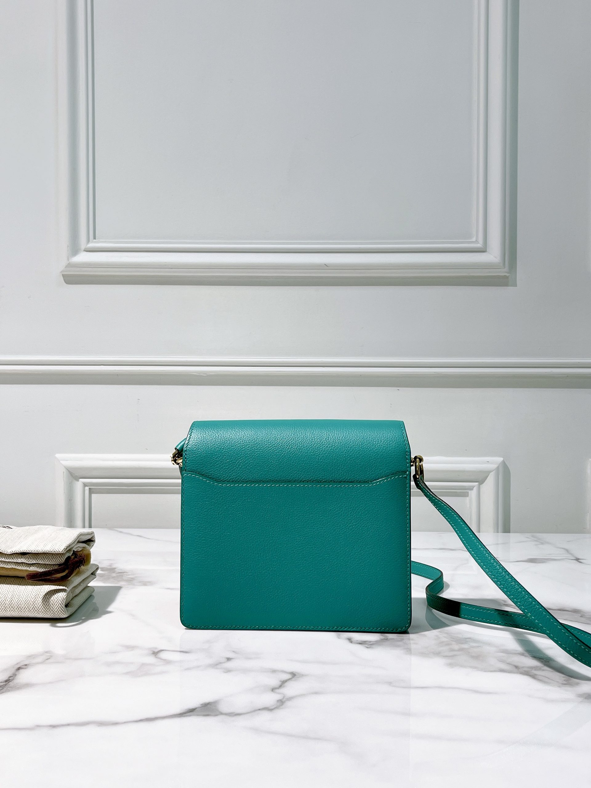 HERMES ROULIS MINI VERT JADE/GOLD - AHLi - Melbourne Second-Hand Luxury