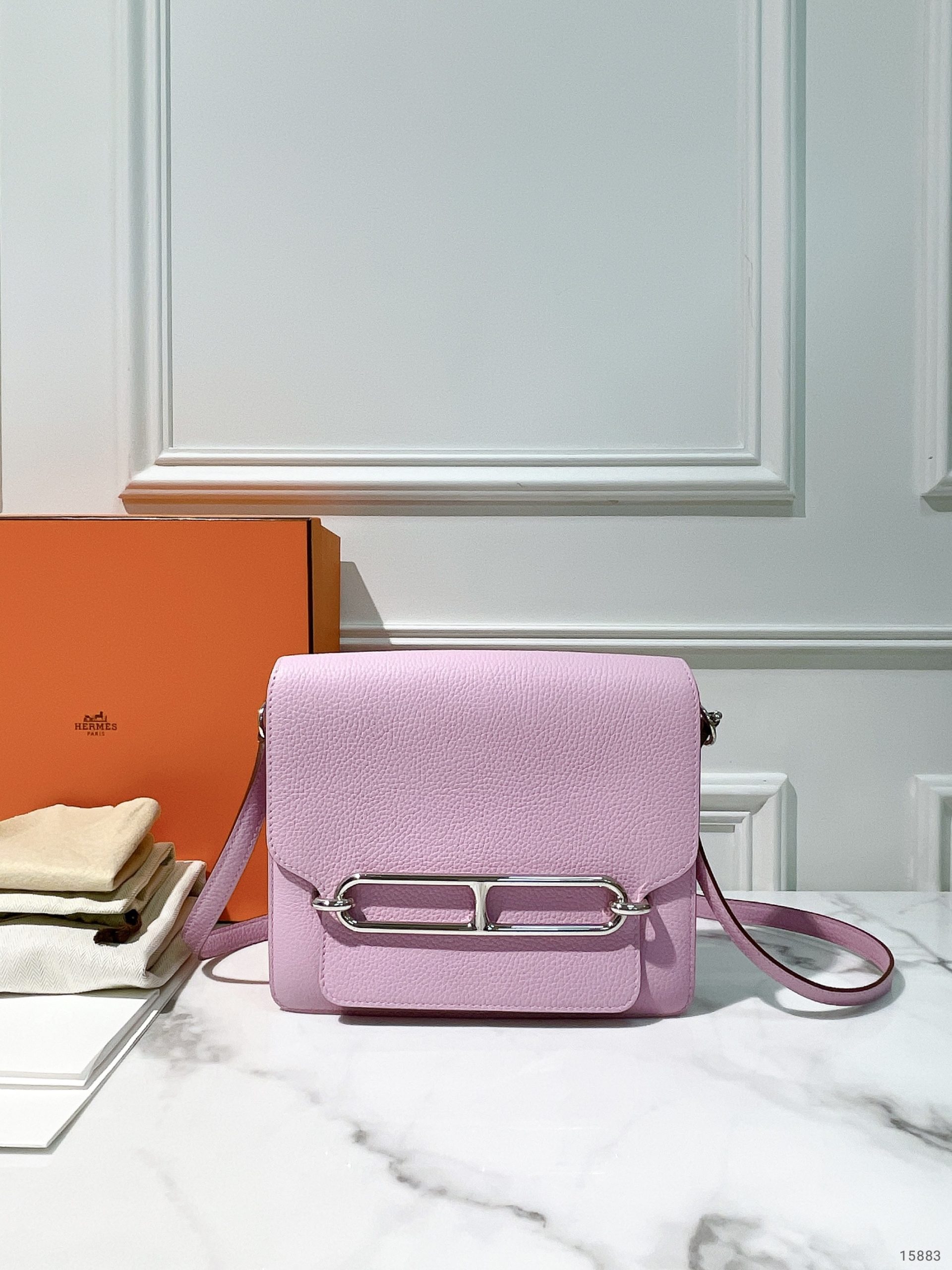 HERMES ROULIS 23, MAUVE SYLVESTRE/SILVER - Ahli