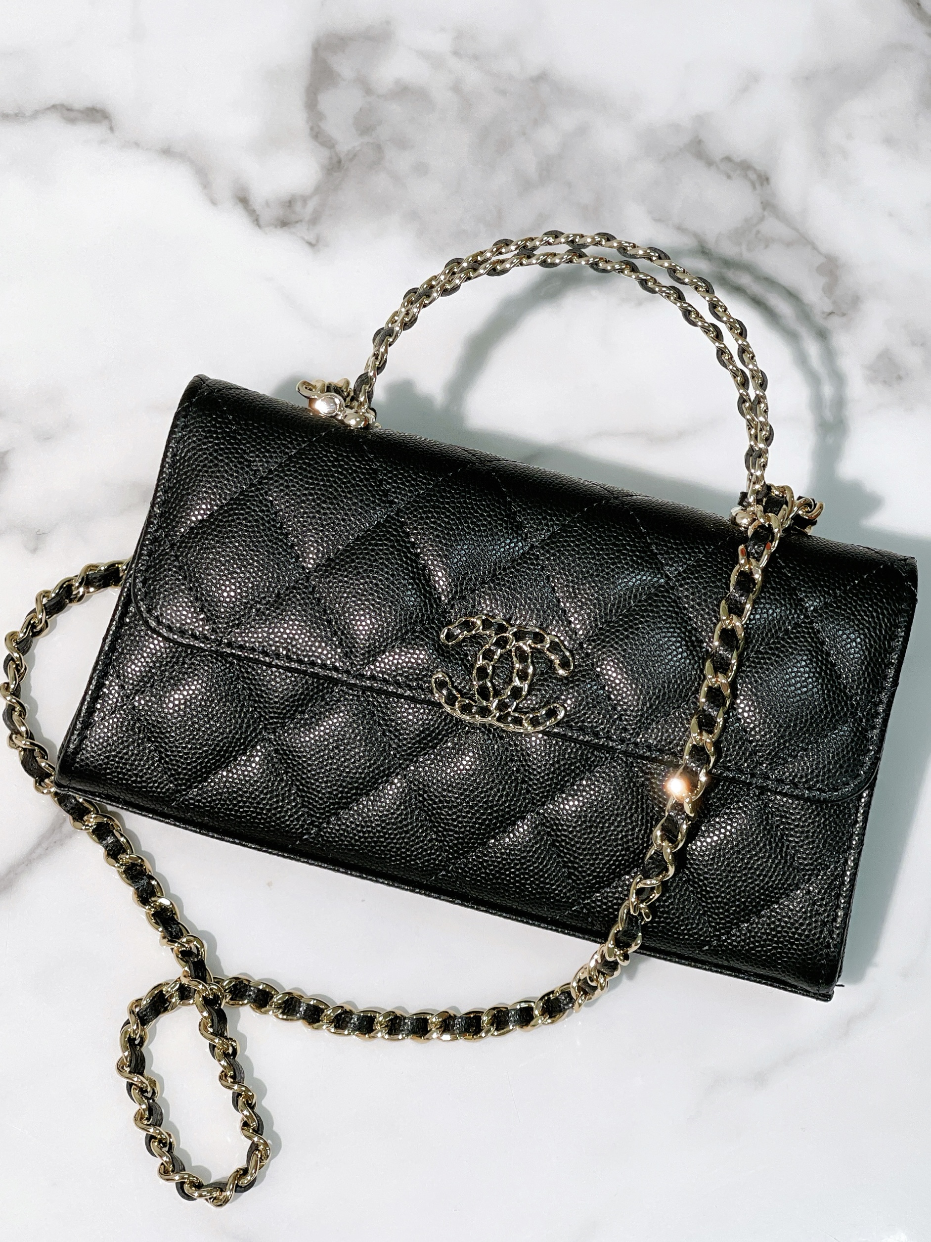 CHANEL 25S KELLY, Black/Gold - AHLi - Melbourne Second-Hand Luxury