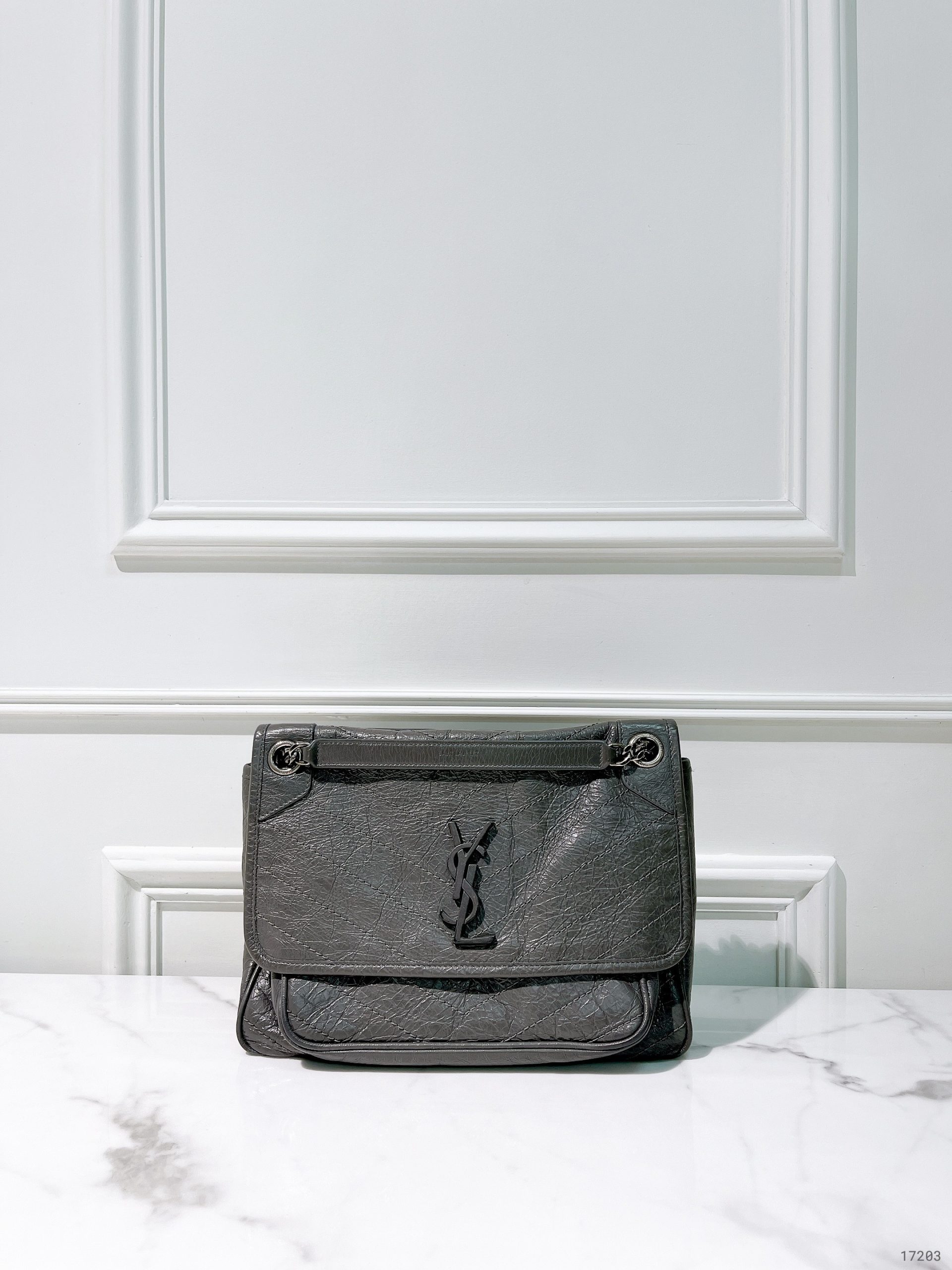 YSL NIKI MEDIUM, Grey - AHLi - Melbourne Second-Hand Luxury