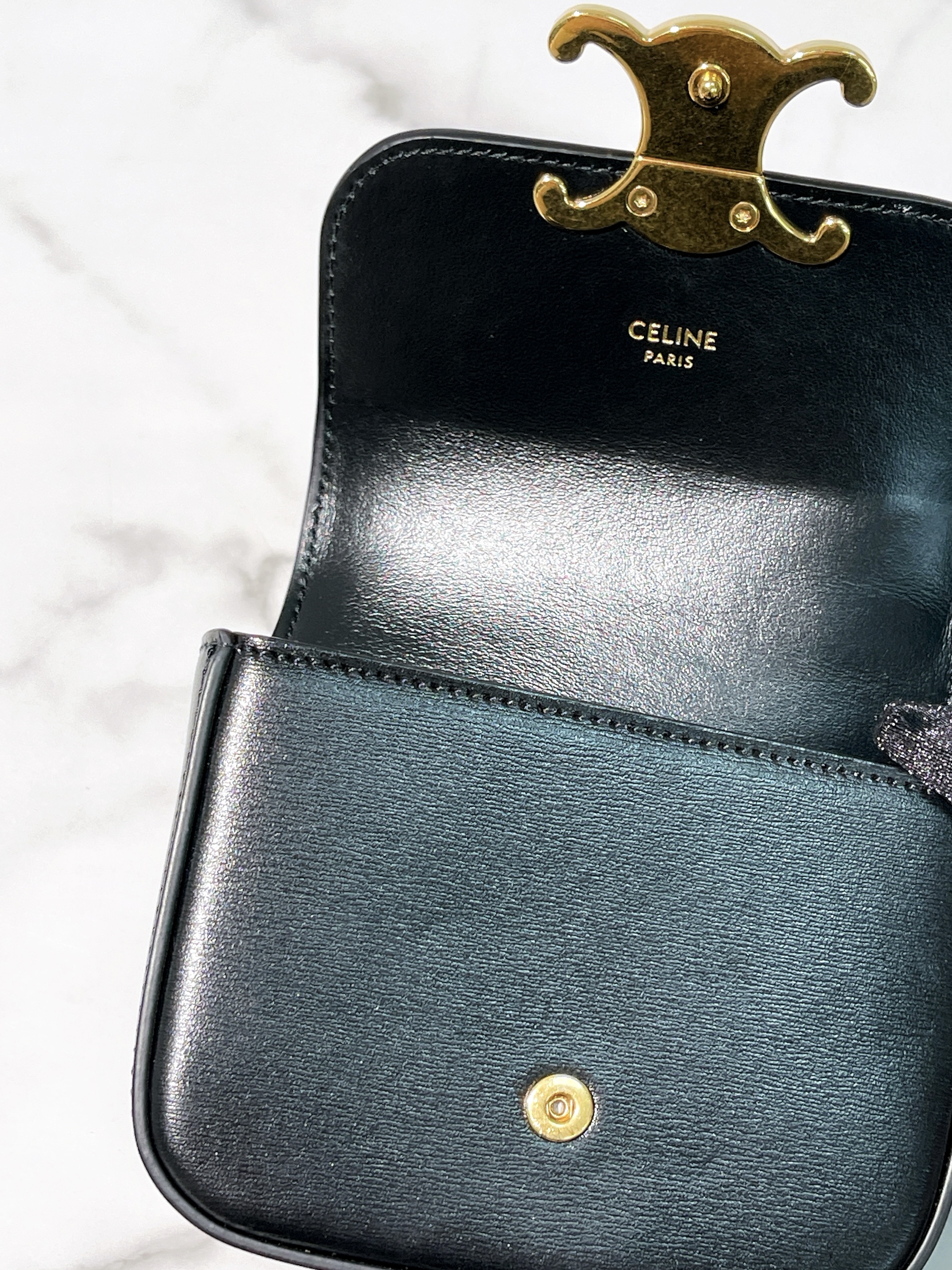 CELINE MINI CHAIN CLAUDE, Black/Gold - AHLi - Melbourne Second-Hand Luxury