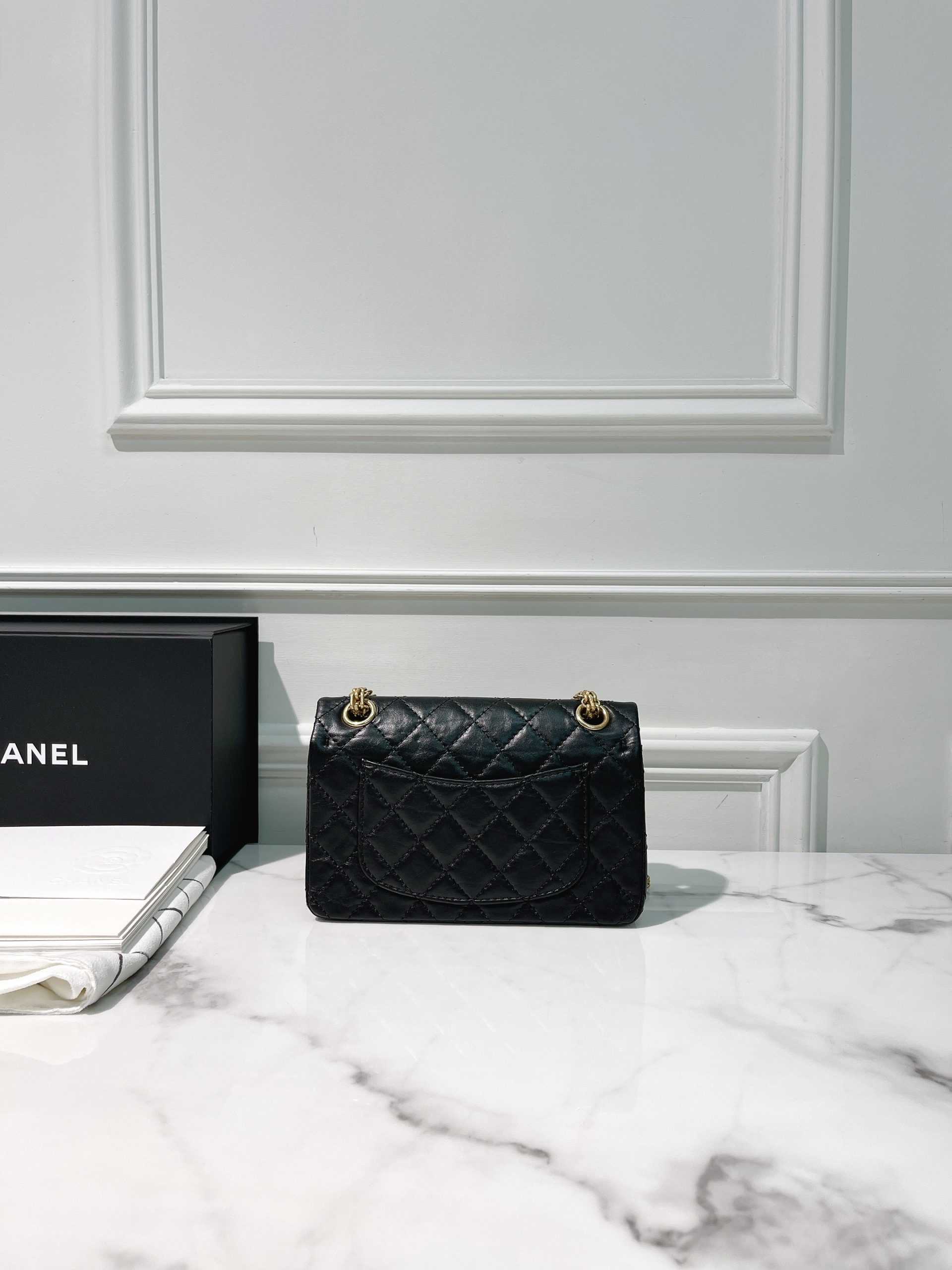 CHANEL MINI 2.55, Black/Gold - AHLi - Melbourne Second-Hand Luxury